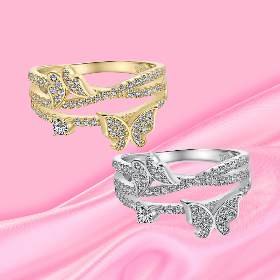 Double butterfly ring store